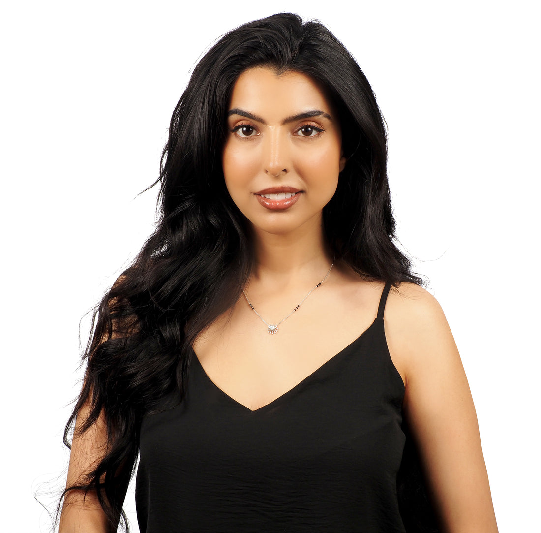 18ct White Gold Diamond Mangal Sutra with Ring Clasp MCS7701